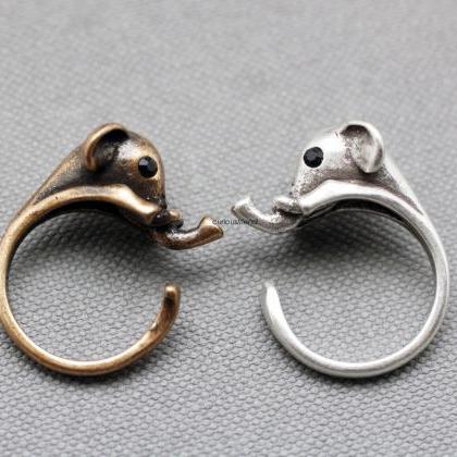 Adjustable Cute Baby Elephant Ring ,animal Ring,elephant Jewelry ...