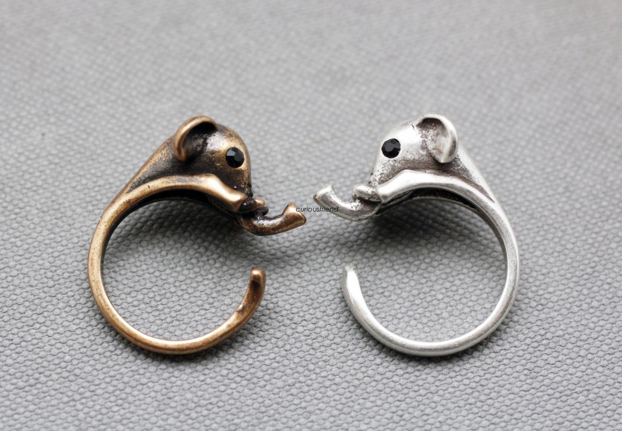 Adjustable Cute Baby Elephant Ring ,animal Ring,elephant Jewelry ...