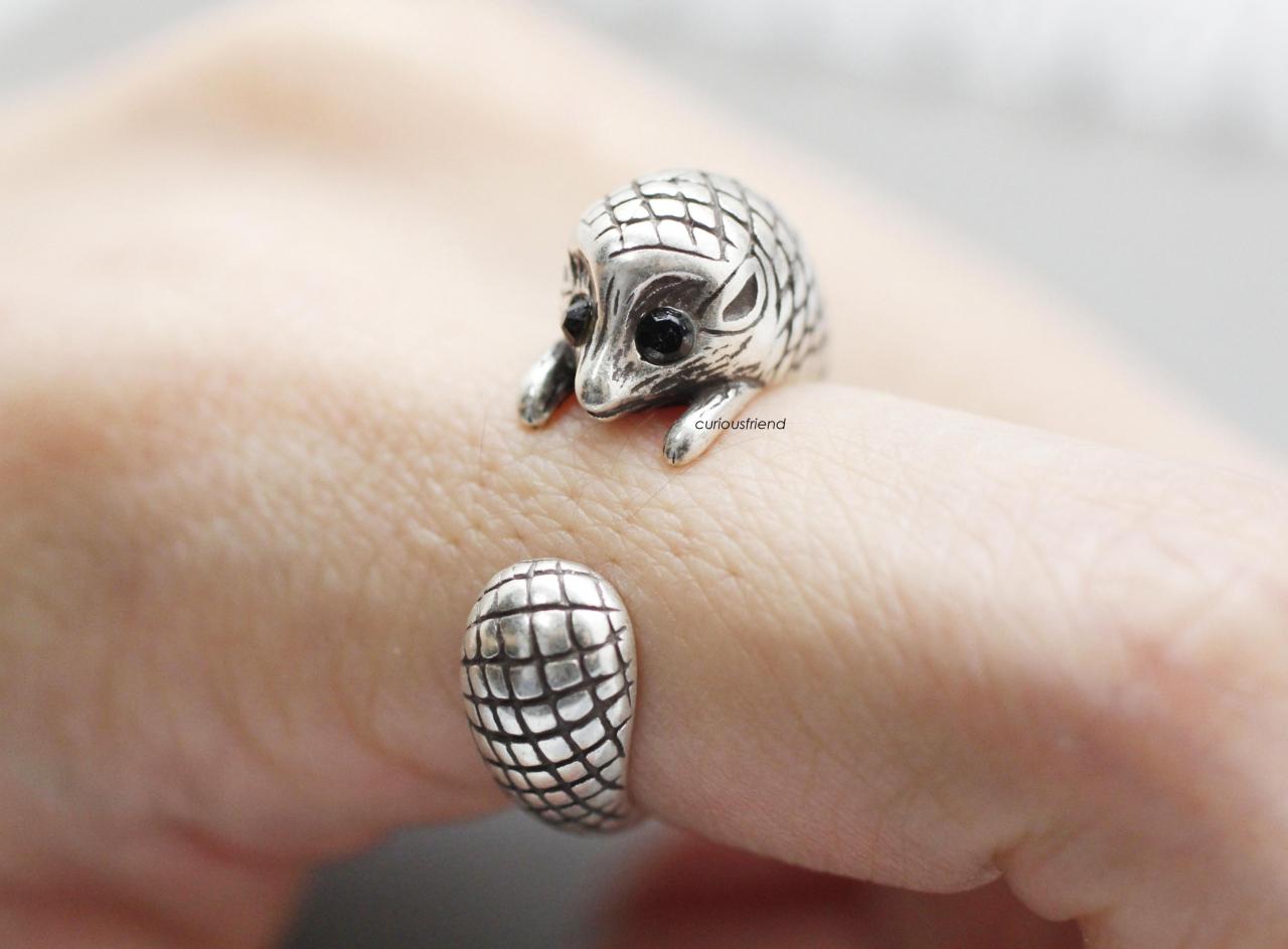 Adjustable Cute Little Hedgehog Ring ,funny Animal Ring,hedgehog ...