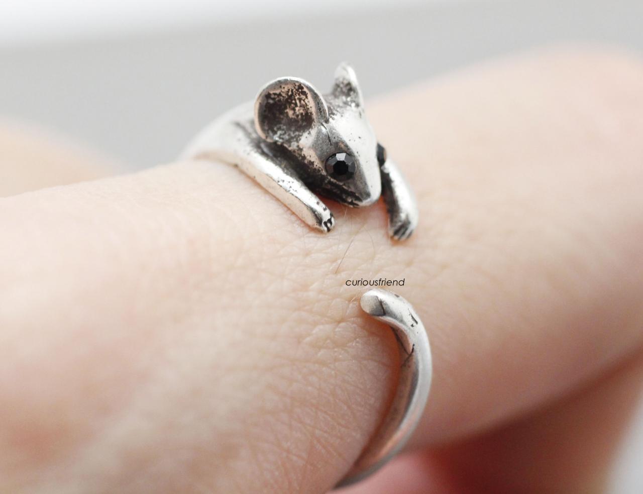 Adjustable Retro Cute Mouse Ring,animal Ring,rat Ring,antique Tone ...