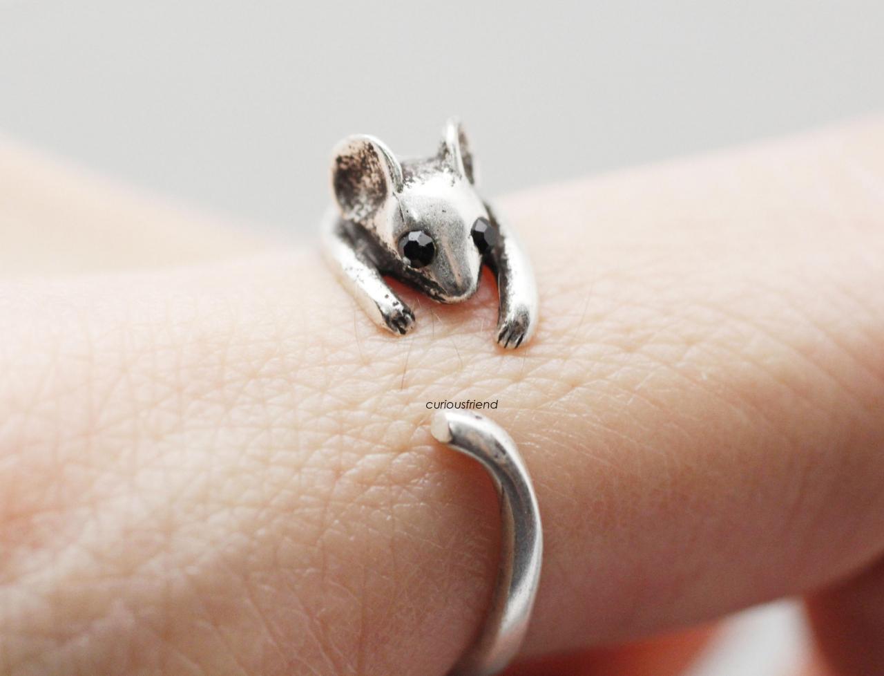 Adjustable Retro Cute Mouse Ring,animal Ring,rat Ring,antique Tone ...