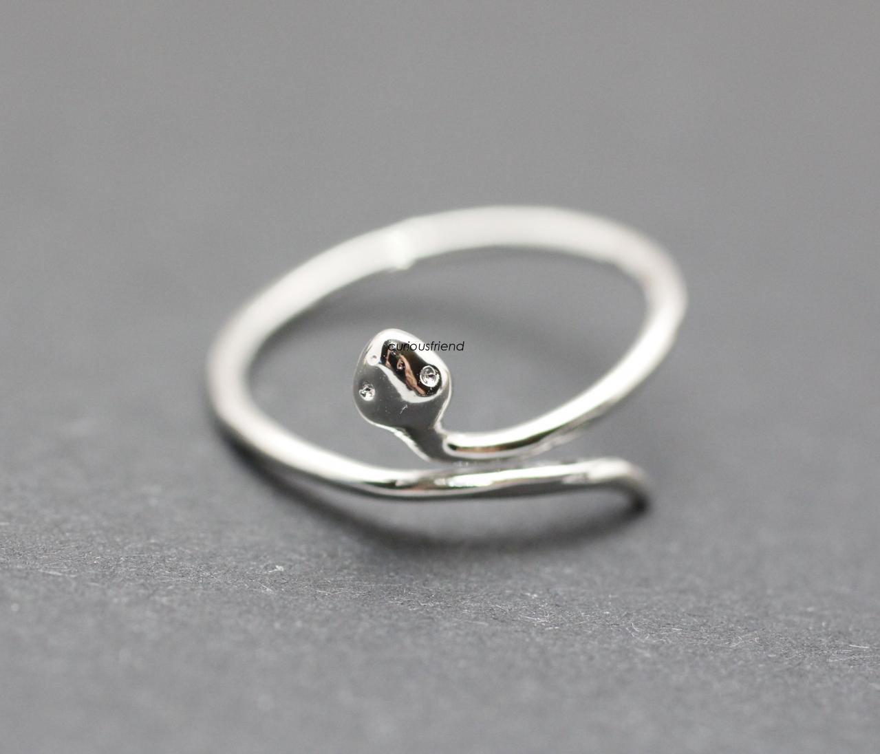 Adjustable Coiled Snake Ring, Snake Ring,animal Ring (3colors) on Luulla