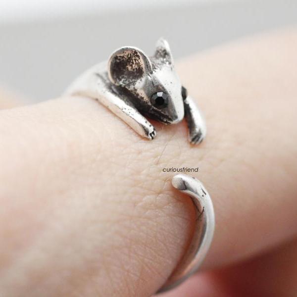 Adjustable Retro Cute Mouse Ring,animal Ring,rat Ring,antique Tone ...