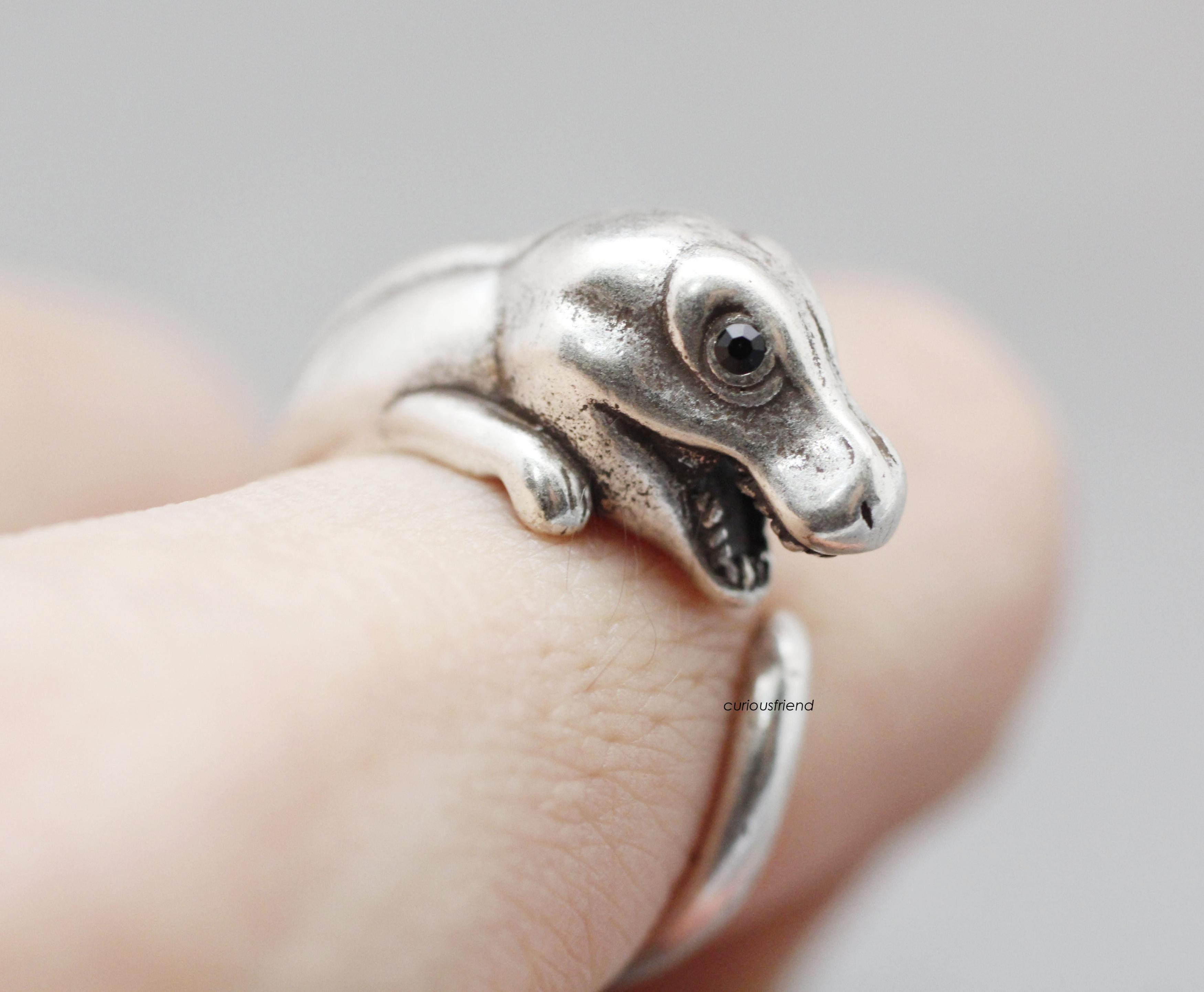 Adjustable Cute Dinosaur Ring,dino Ring,tyrannosaurus Ring,antique Tone ...