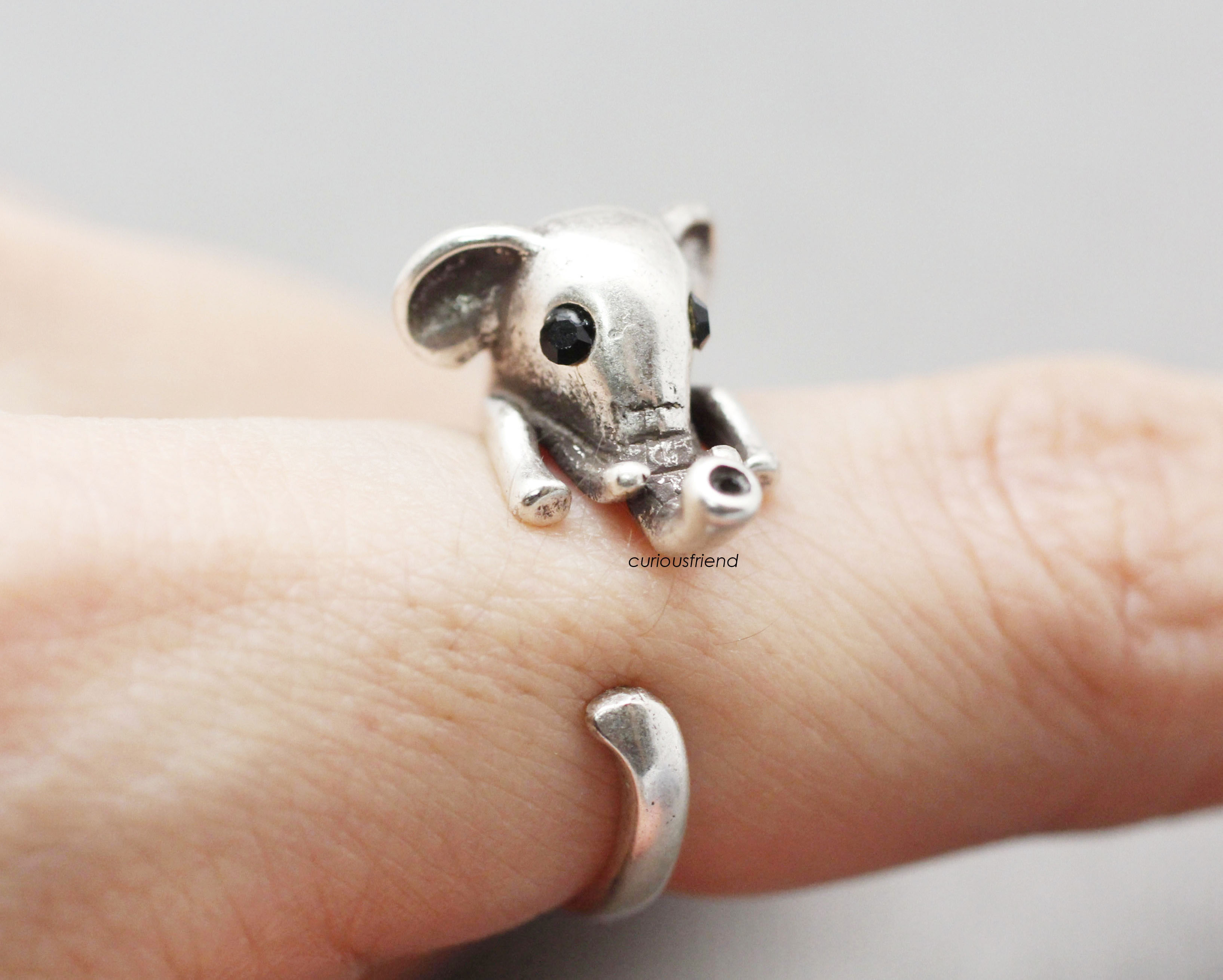 Adjustable Cute Baby Elephant Ring ,animal Ring,elephant Jewelry ...