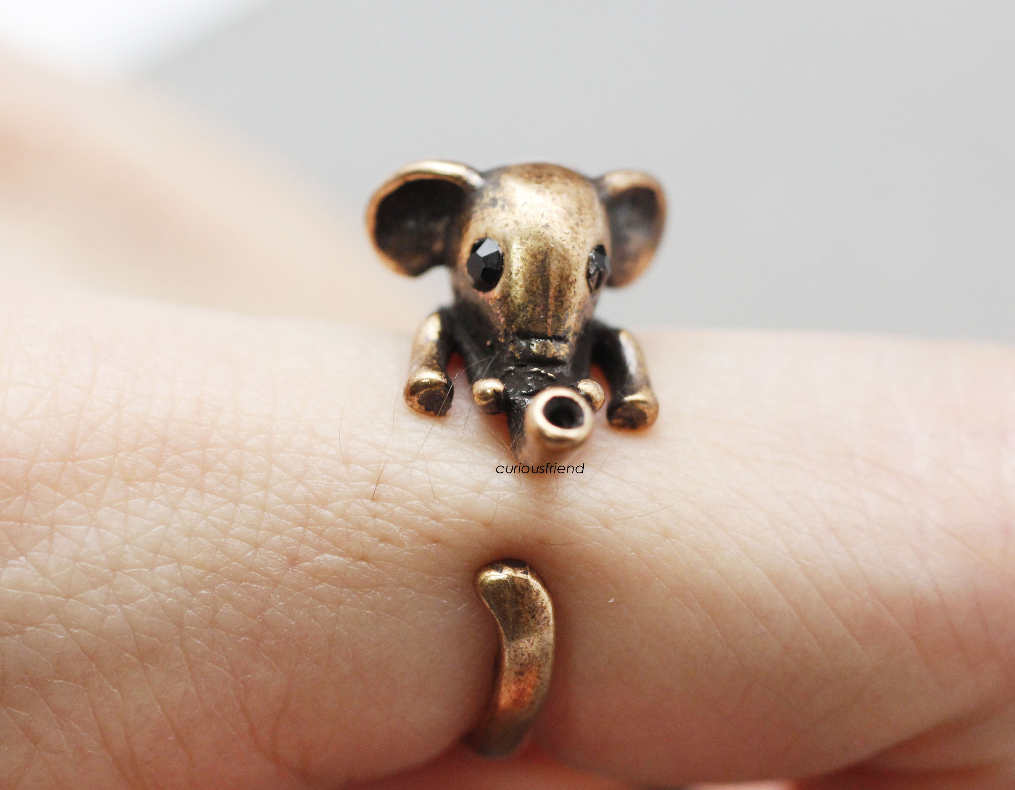 Adjustable Cute Baby Elephant Ring ,animal Ring,elephant Jewelry ...