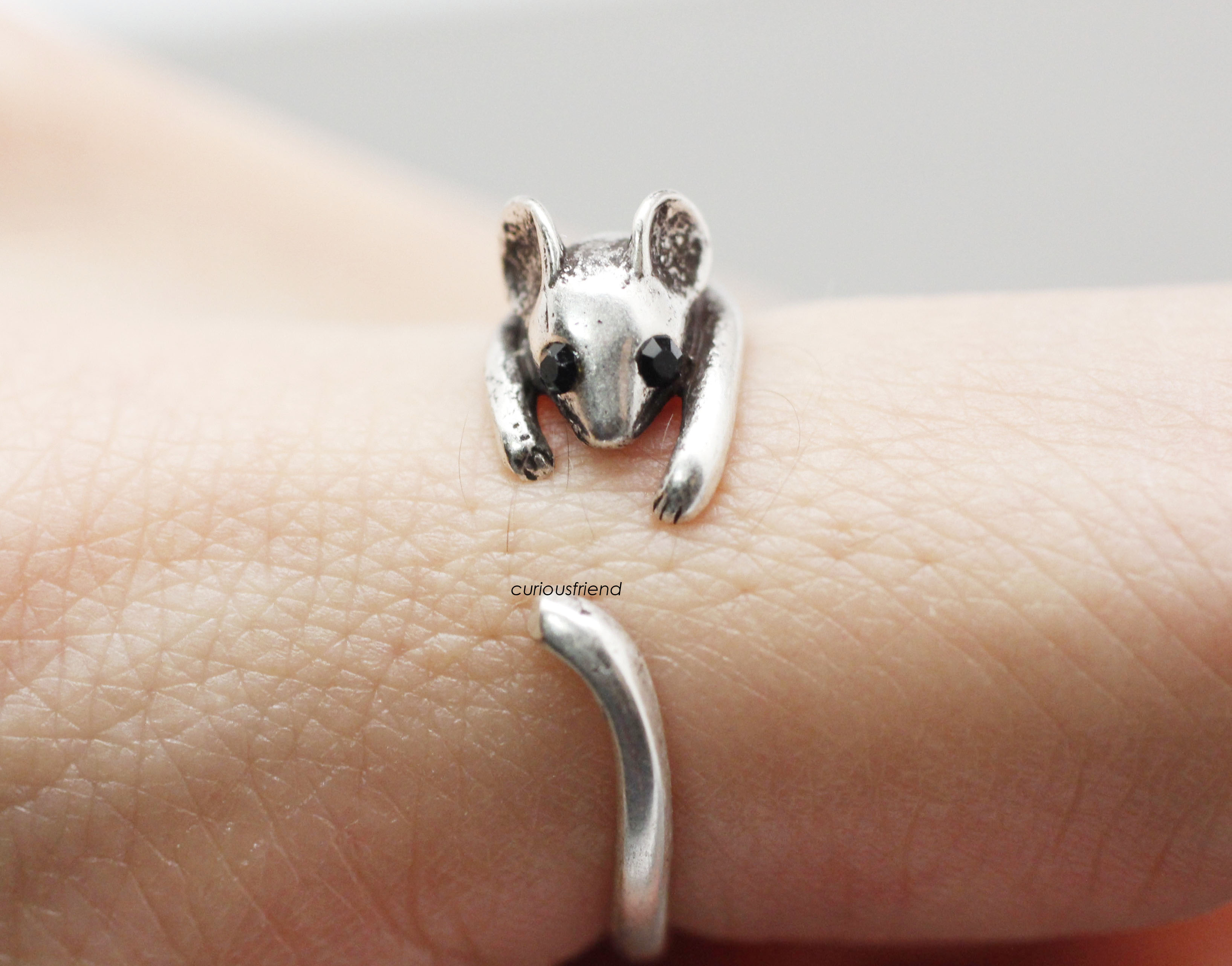 Adjustable Retro Cute Mouse Ring,animal Ring,rat Ring,antique Tone ...