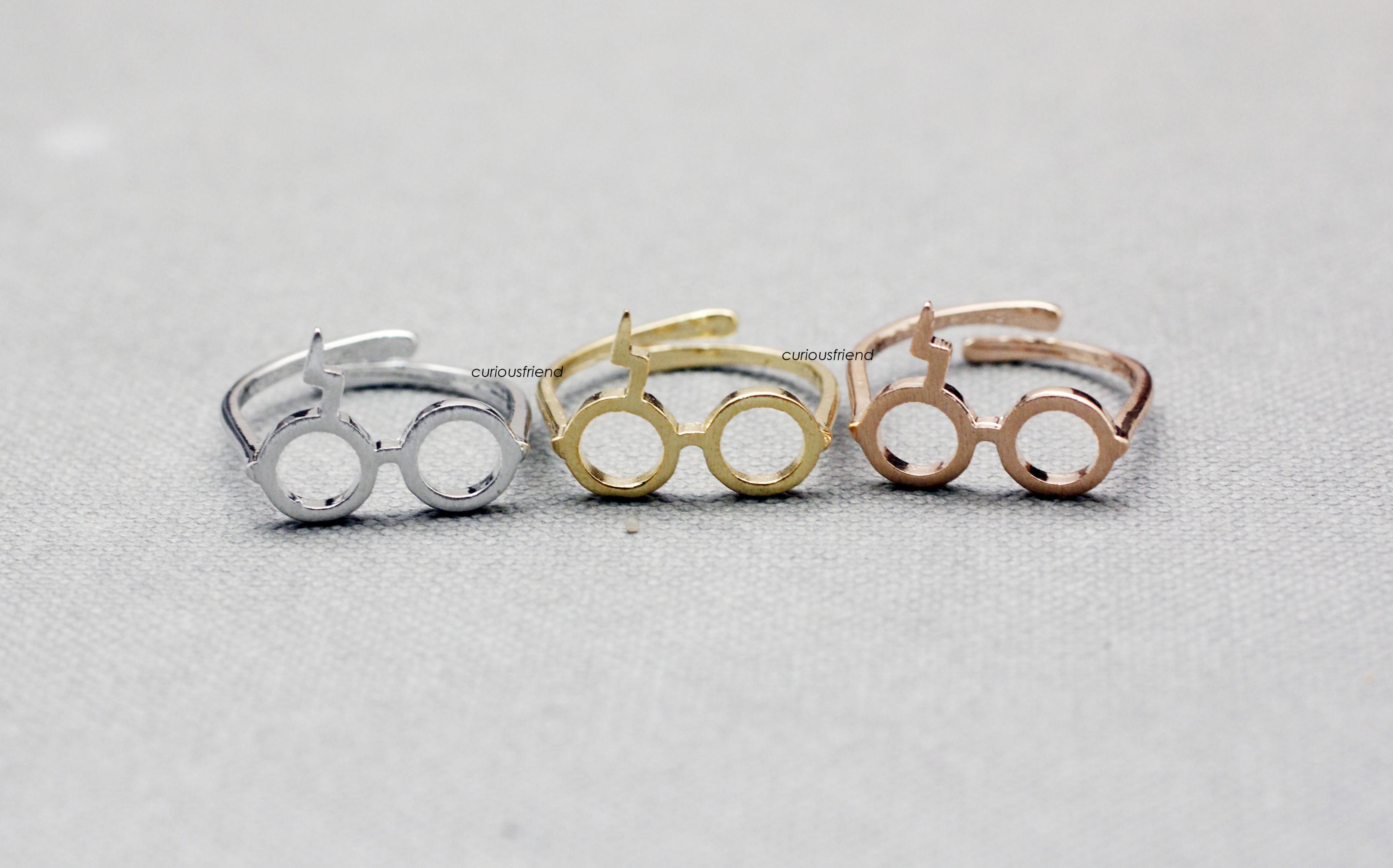 Adjustable Cute Harry Potter Glasses Ring ,,glasses Ring (3colors) on ...